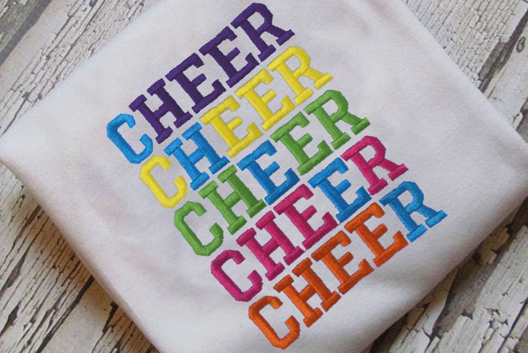 Cheer Cheerleading Applique Embroidery Design Download Stitch Design ...