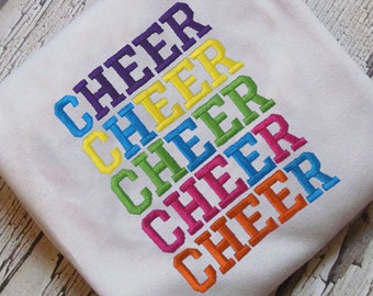 Cheer Cheerleading Vintage Stitch Embroidery Design Download | Etsy