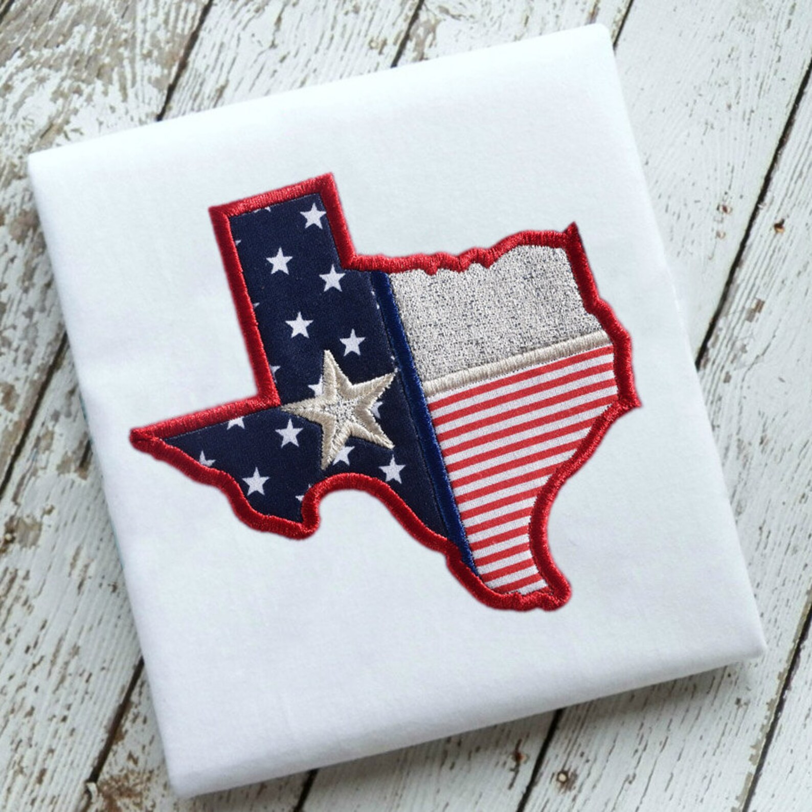 Texas State Flag Applique Embroidery Design Instant Download - 0075 - Etsy