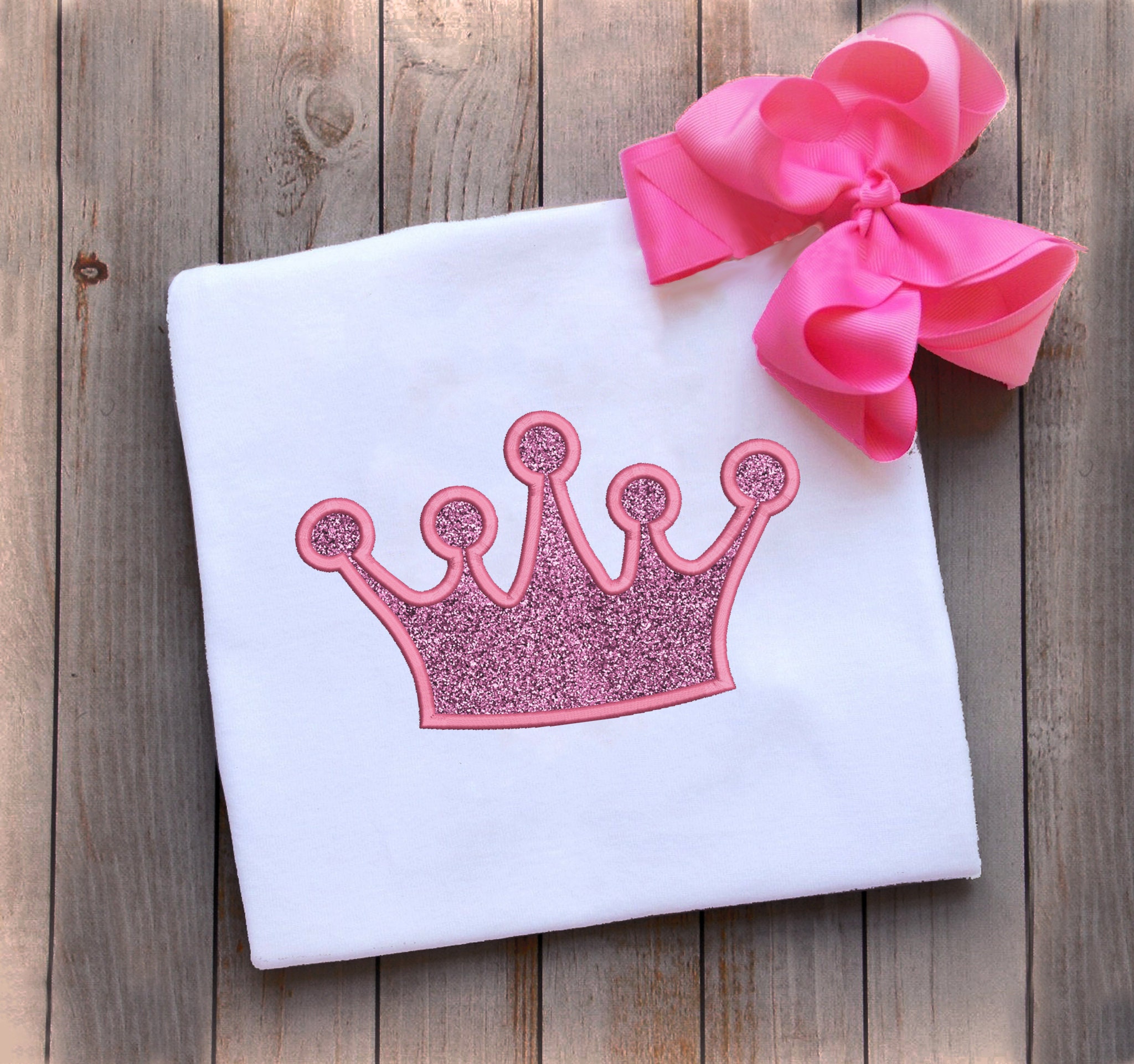 Crown Princess Applique Embroidery Design Instant Download | Etsy