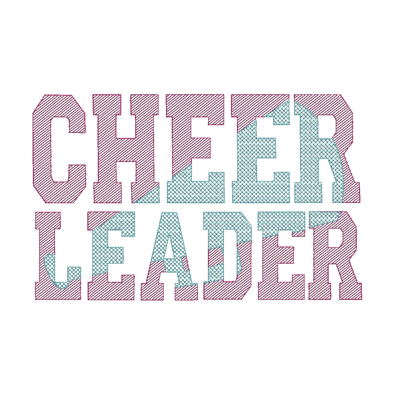 Cheer Cheerleading Vintage Stitch Embroidery Design Download | Etsy
