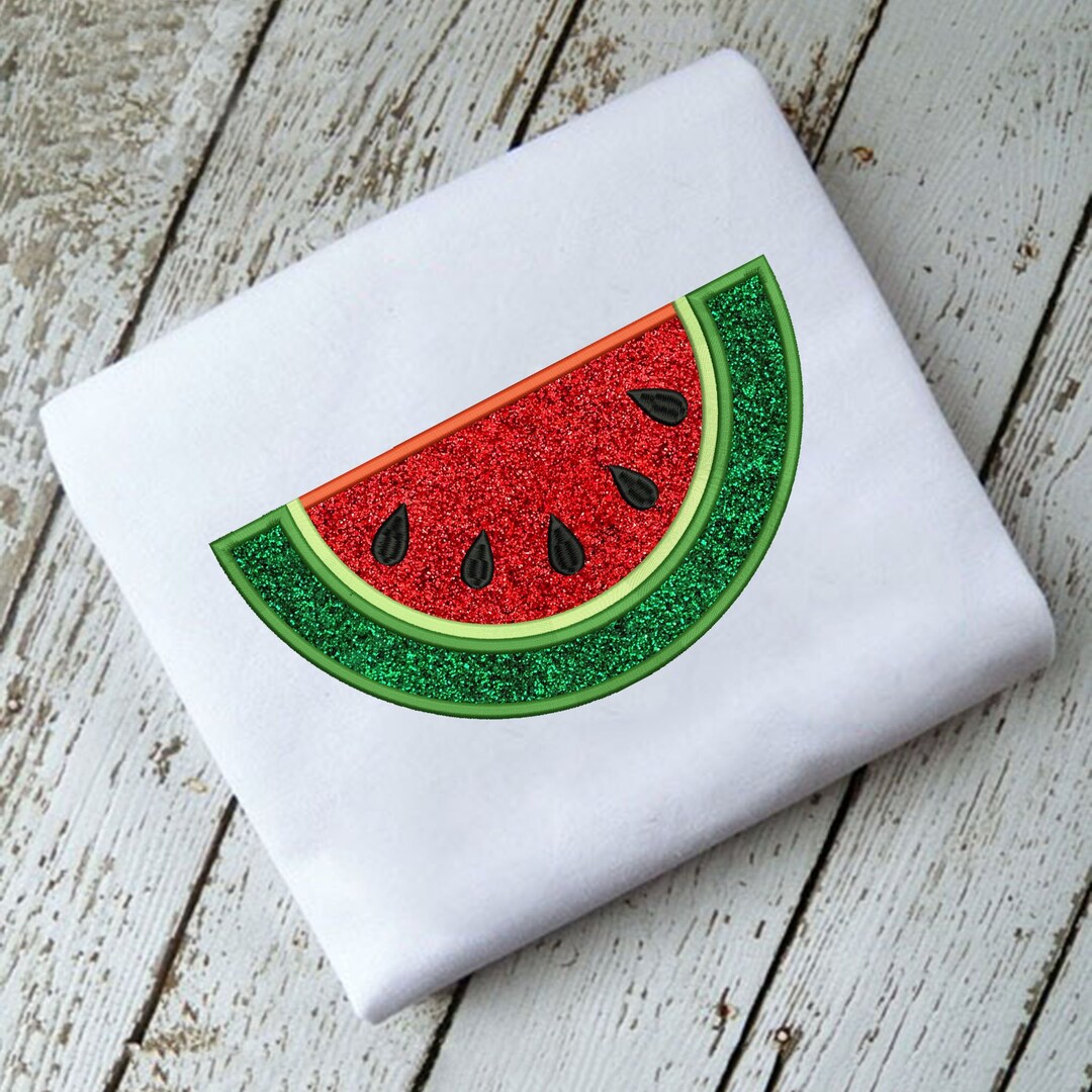 Watermelon Applique Embroidery Design Summer Fruits Instant Download ...