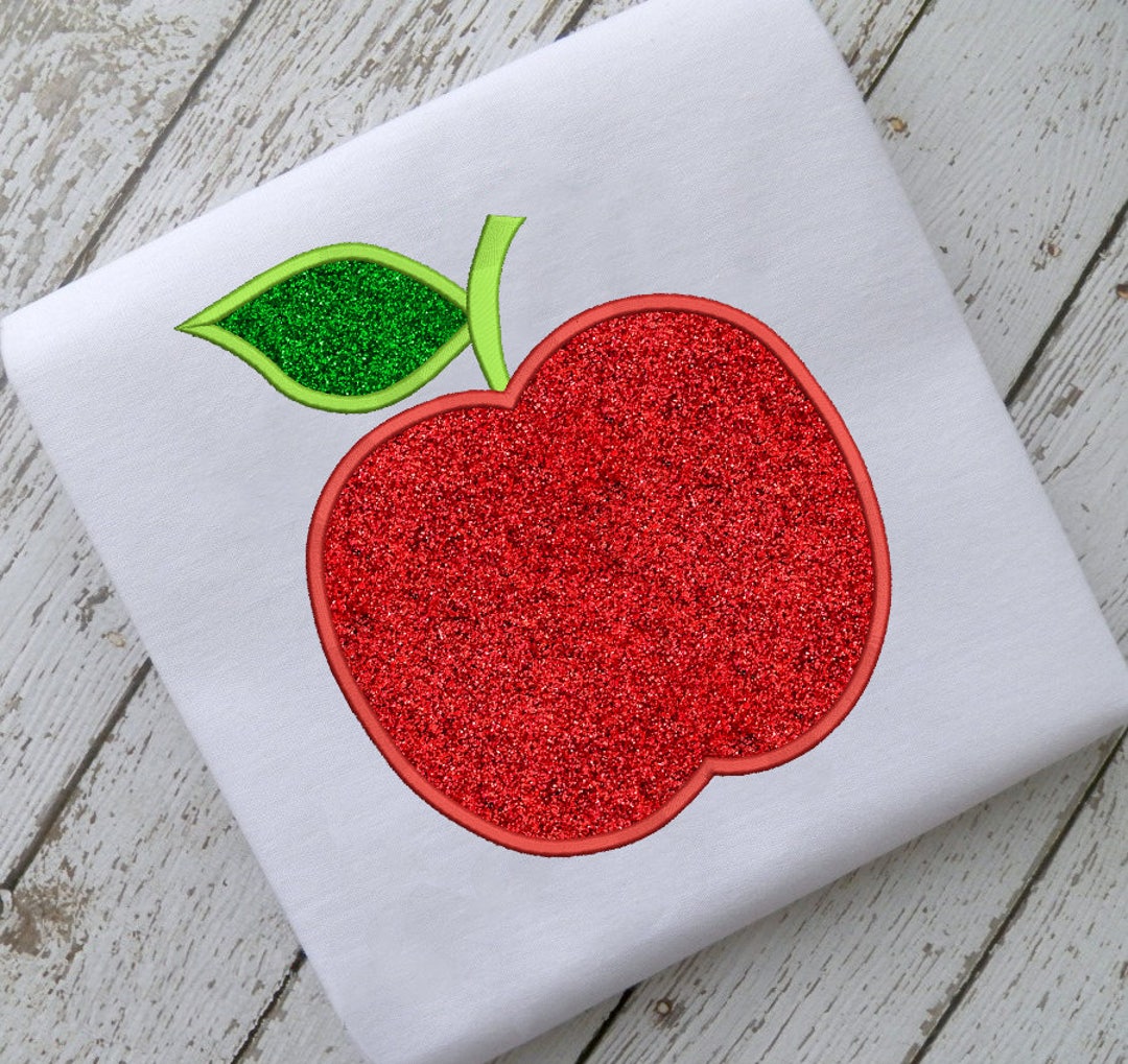 Apple Applique Embroidery Design Instant Download - LLA0019 - Etsy