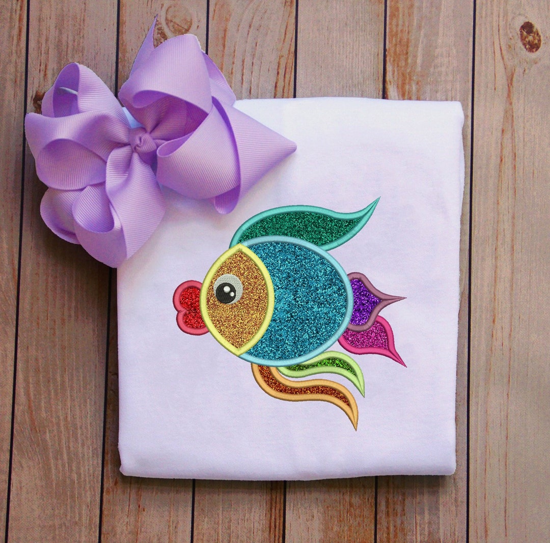 Fish Applique Instant Digital Download Stitch Design - 0139 - Etsy