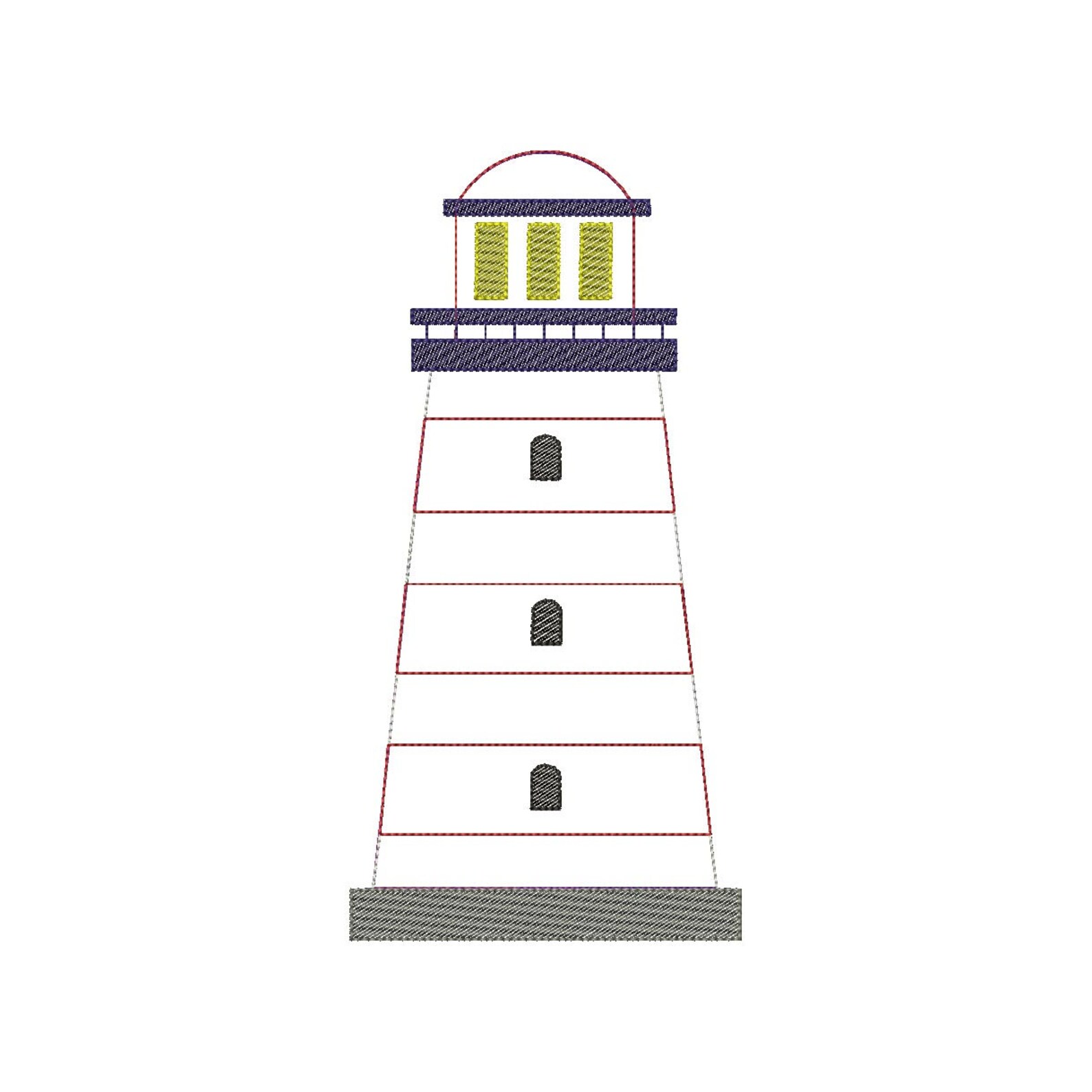 Lighthouse Applique Embroidery Design Download Stitch Design - 0150 - Etsy
