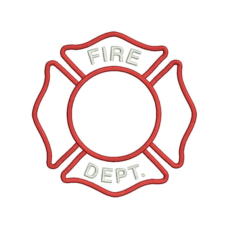 Fire Department Applique Embroidery Design Download Stitch | Etsy