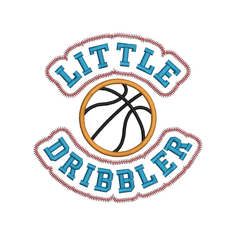 Basketball Little Dribbler Applique Embroidery Design Instant Download ...