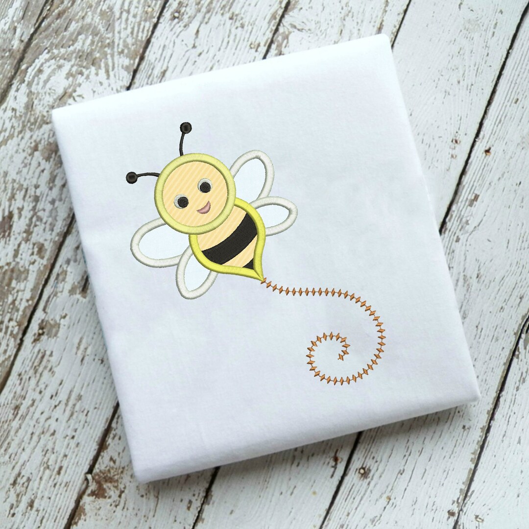 Bee Applique Embroidery Design Download Stitch Design - 0006 - Etsy