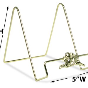 Angel Easel Plate Display Stand Holders Smooth Brass Metal With Cherub ...