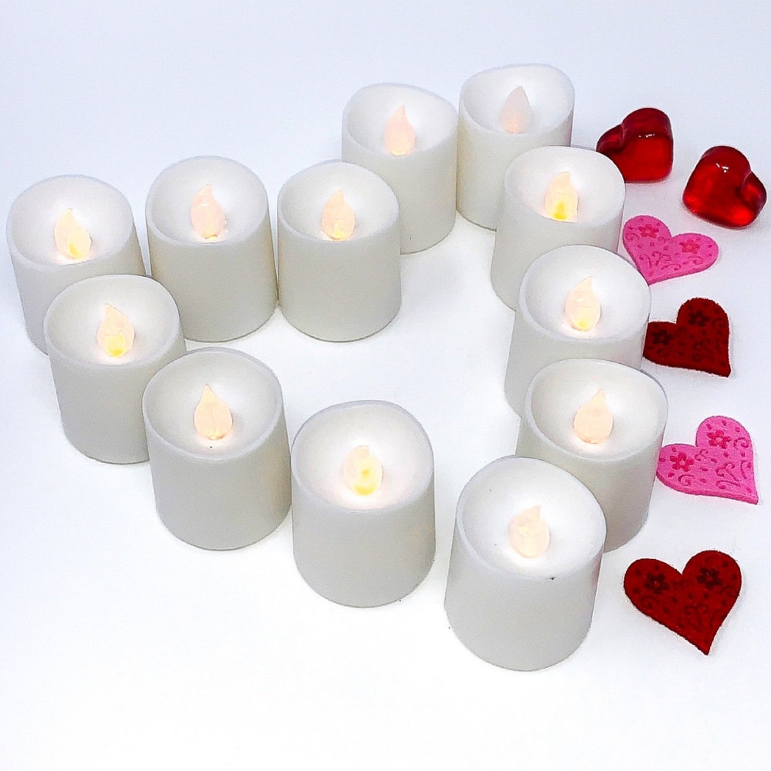 LED Votives Realistic and Bright Flickering Bulb Flameless LED | Etsy