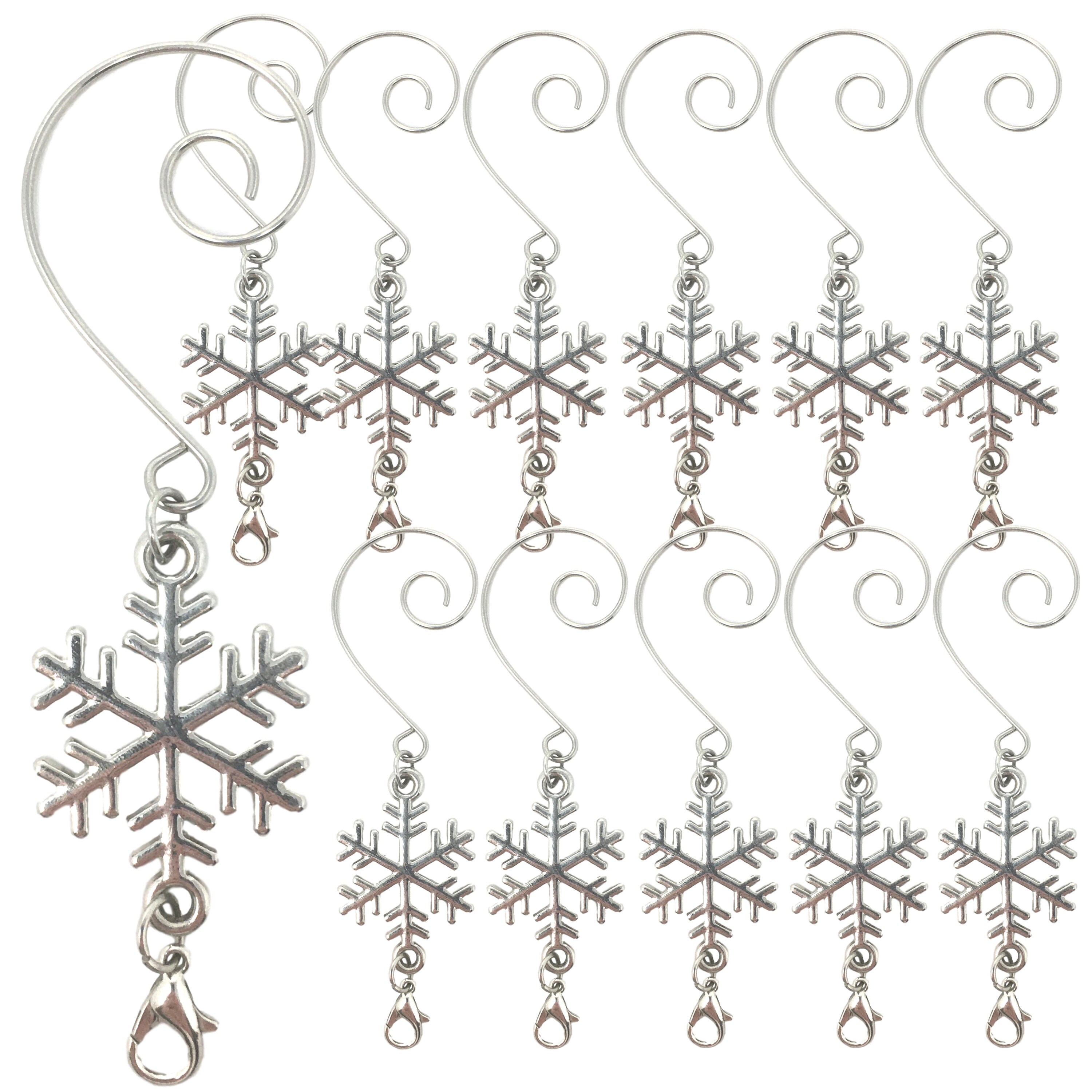 Snowflake Ornament Hooks Set of Decorative Christmas Hangers - Etsy