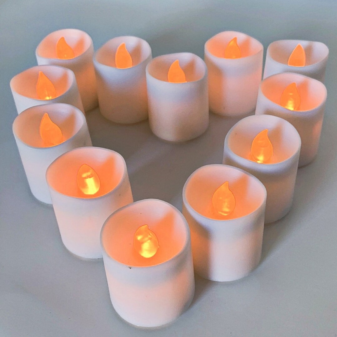 LED Votives Realistic and Bright Flickering Bulb Flameless LED Votives ...