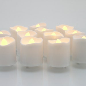 LED Votives Realistic and Bright Flickering Bulb Flameless LED Votives ...