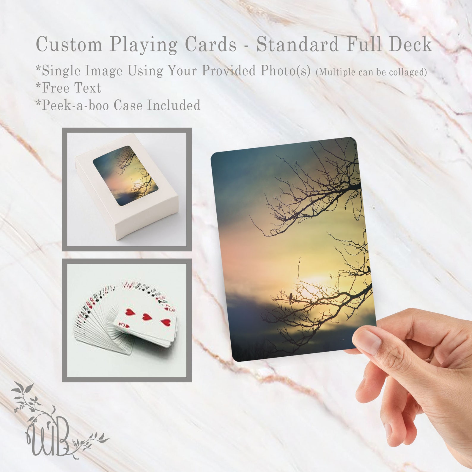 PERSONALIZED PLAYING CARDS - Using Your Photos/art. Add Text for Free ...