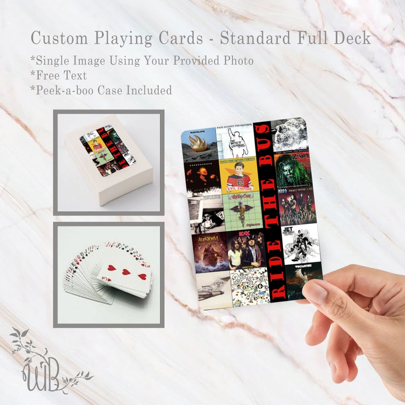 PERSONALIZED PLAYING CARDS - Using Your Photos/art. Add Text for Free ...