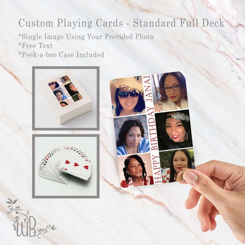 PERSONALIZED PLAYING CARDS - Using Your Photos/art. Add Text for Free ...