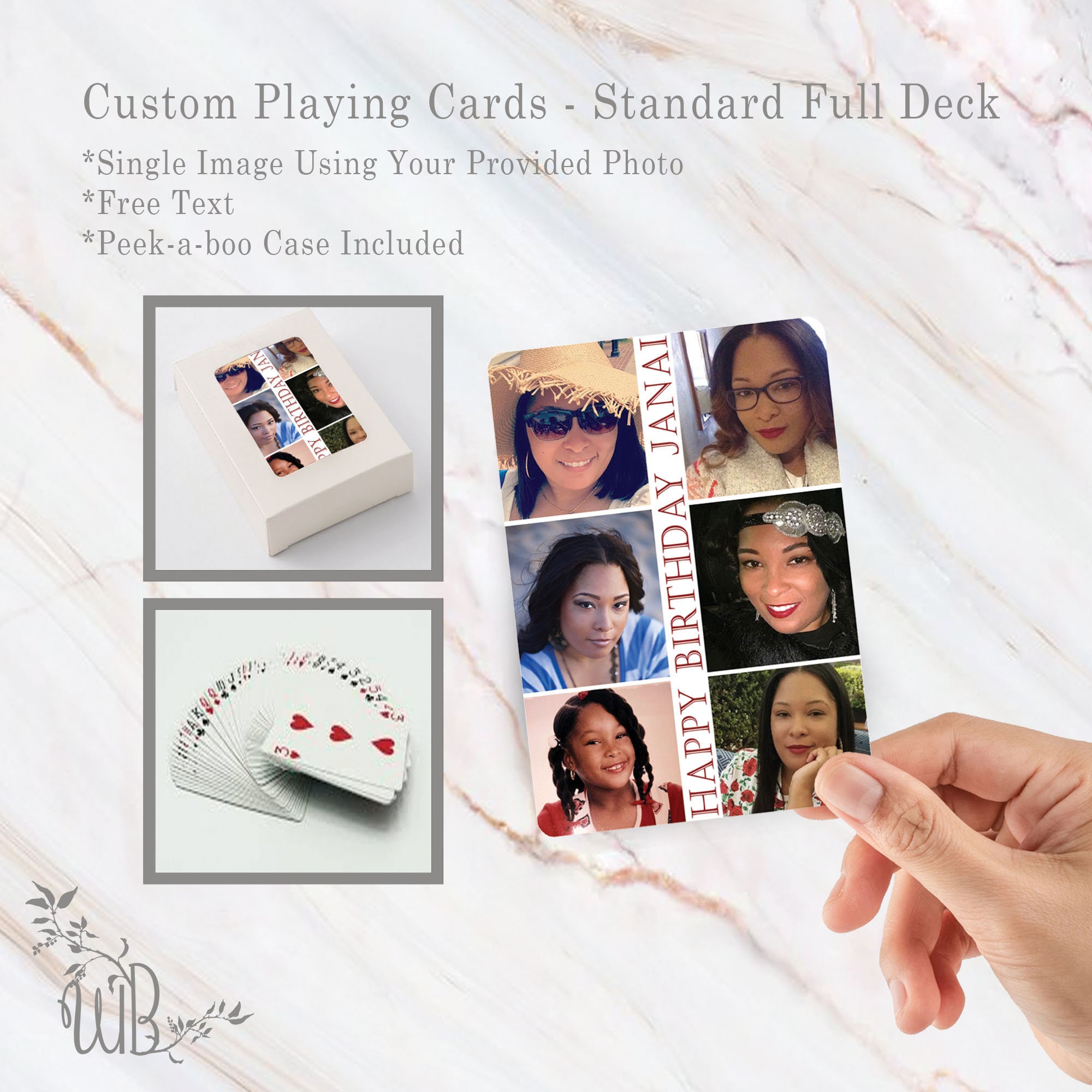 PERSONALIZED PLAYING CARDS - Using Your Photos/art. Add Text for Free ...