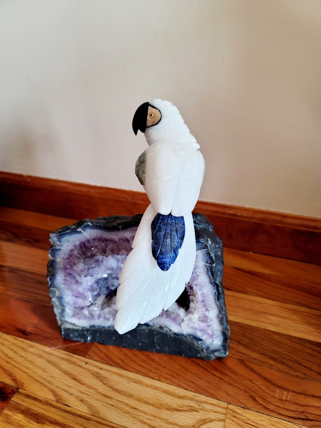 Home and Desktop Decoration Parrot Stone Bird - Etsy