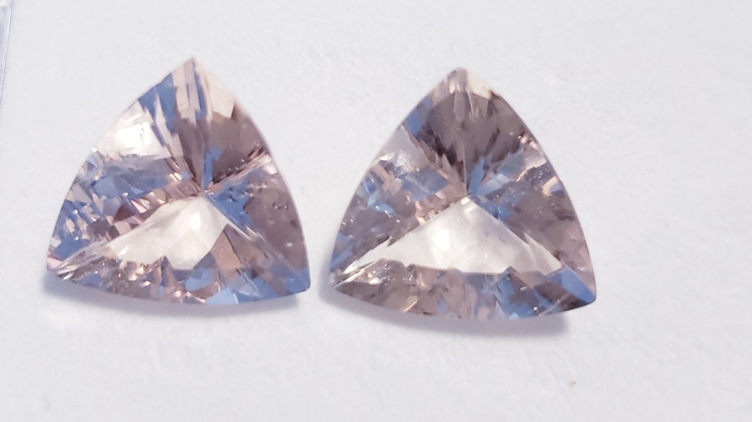 Morganite Pair in Trillium Shape - Etsy