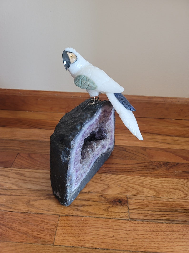 Home and Desktop Decoration Parrot Stone Bird - Etsy