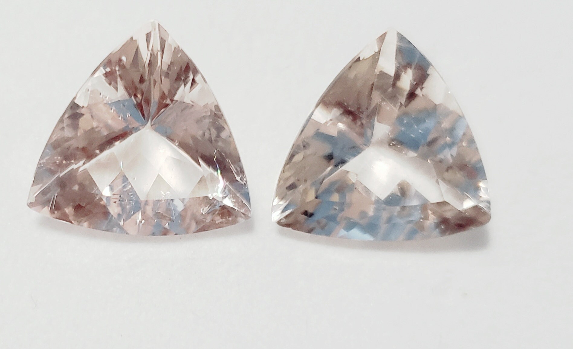 Morganite Pair in Trillium Shape - Etsy