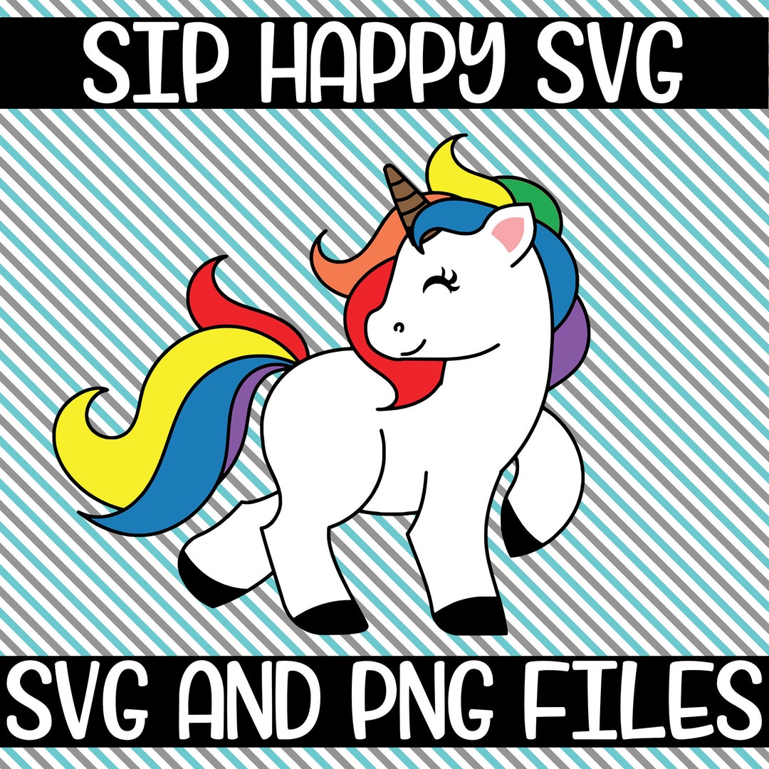 Rainbow Unicorn SVG / Unicorn SVG / Full Unicorn Body SVG / Colorful ...