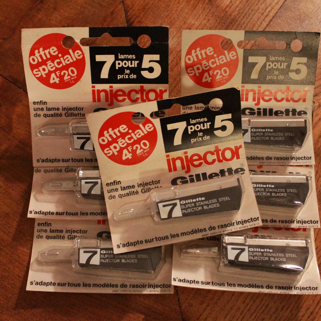 NOS Dispenser of Gillette INJECTOR GII Razor Blades 7 Blades - Etsy