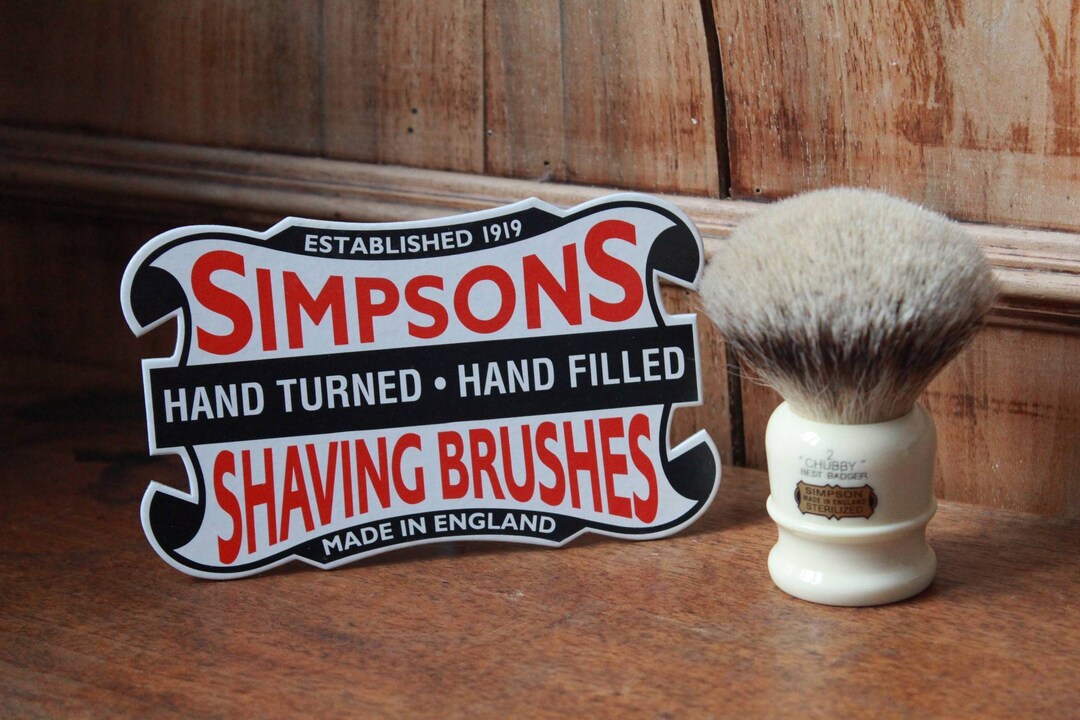 1970's Beautiful Simpsons Shaving Brushes Original Cardboard ...