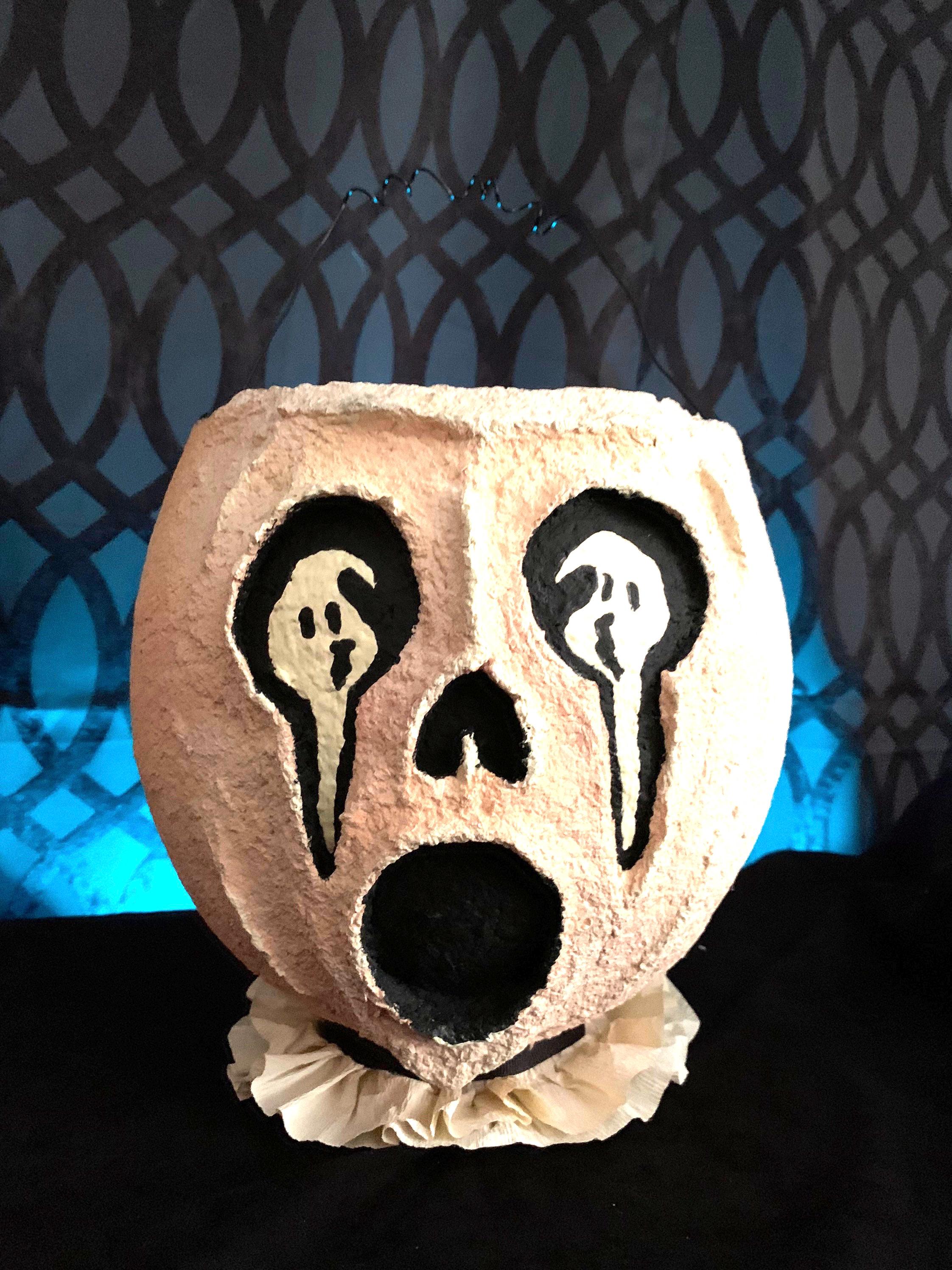 Haunted Ghost Vintage Style Papier-mâché Halloween Treat Bucket Folk ...