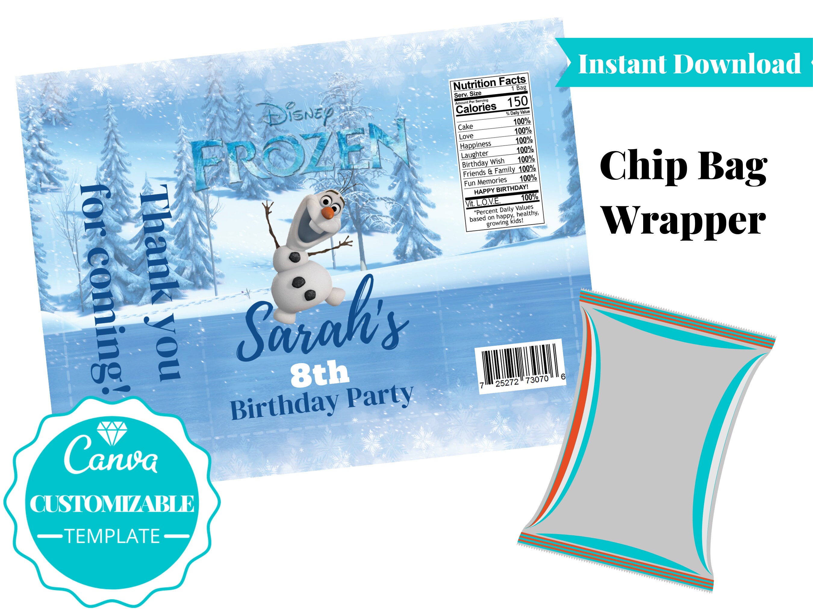 Olaf Frozen Water Bottle Label Some People Are Worth | Etsy