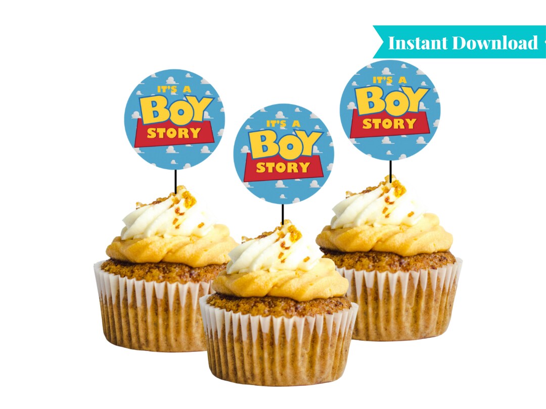 It's a Boy Story | Boy Story Birthday Cupcake Toppers | Toy Story ...