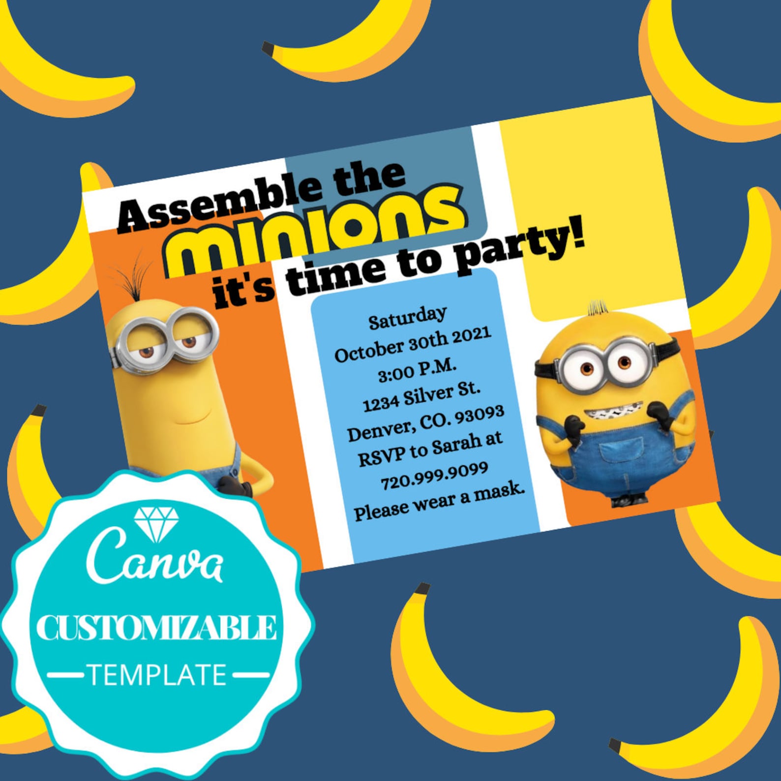 Minion Water Bottle Label Minion Water Bottle Wrapper | Etsy