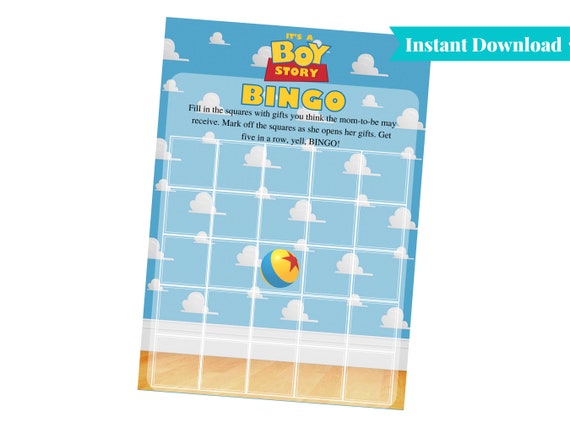 It's a Boy Story Toy Story Baby Shower Games BINGO | Etsy