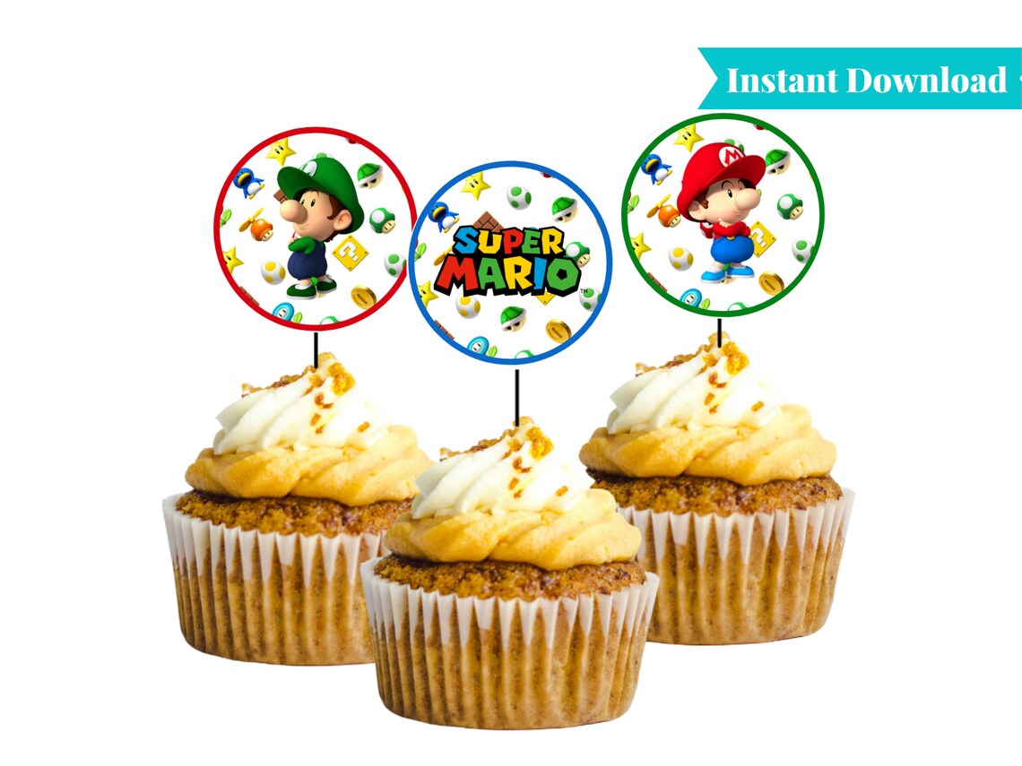Super Mario Brothers Baby Shower Mario and Luigi Baby - Etsy