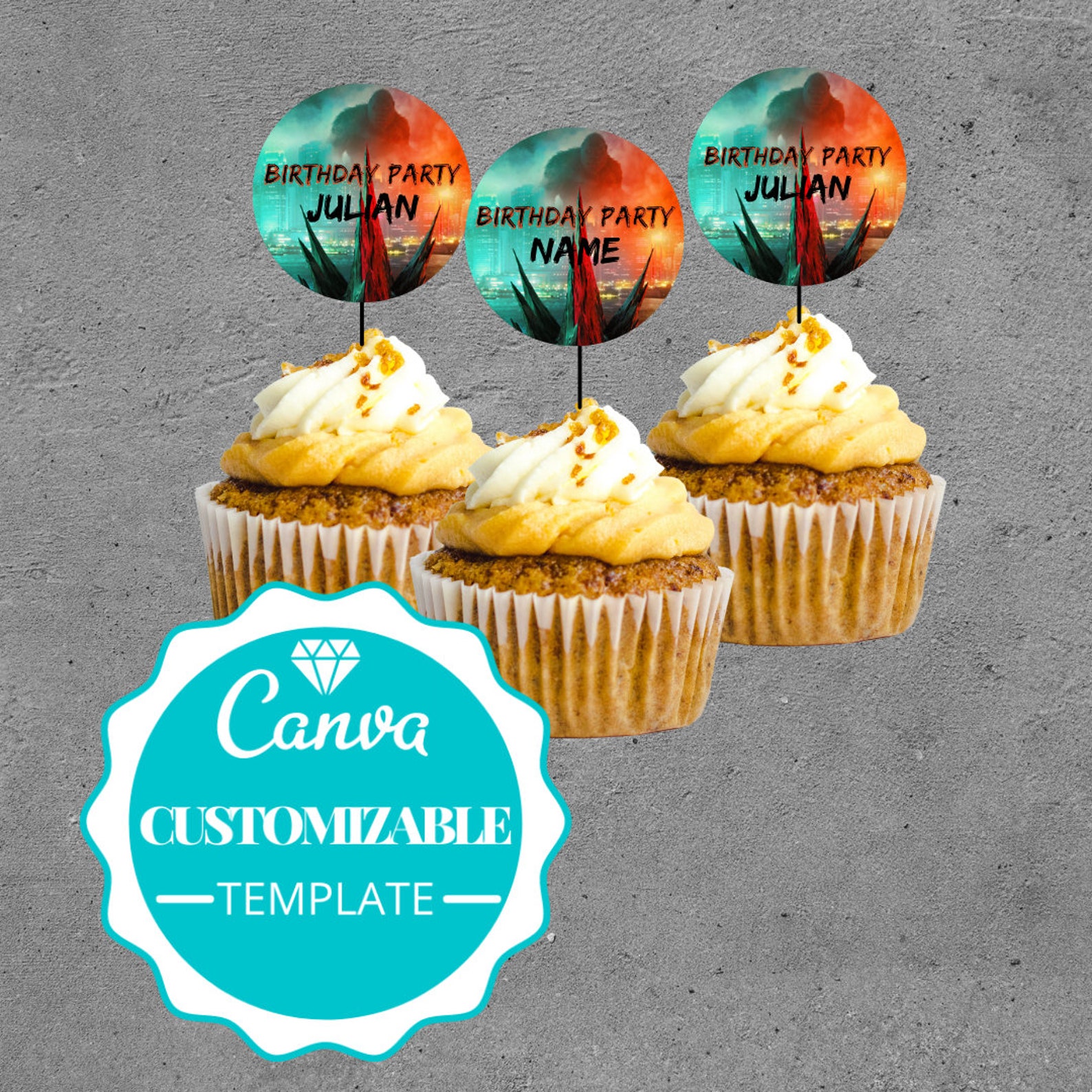 Godzilla Vs. Kong Water Bottle Label King of Monsters | Etsy