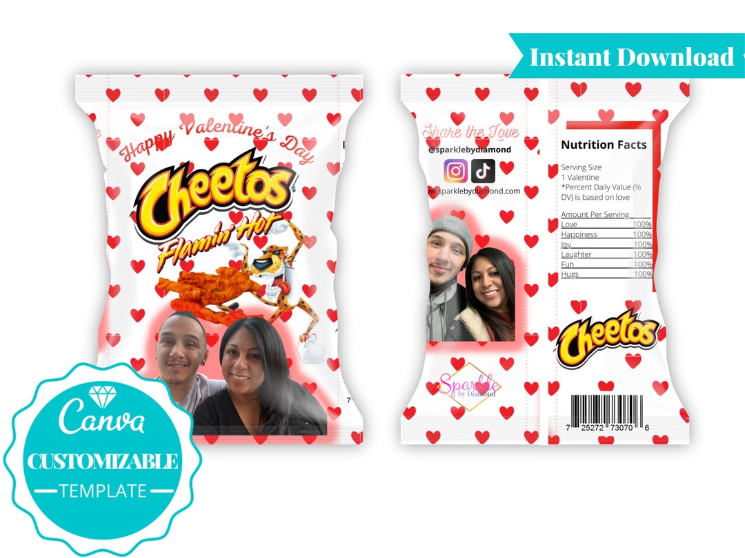 Valentine's Day Valentine's Chip Bag Personalized Valentine ...