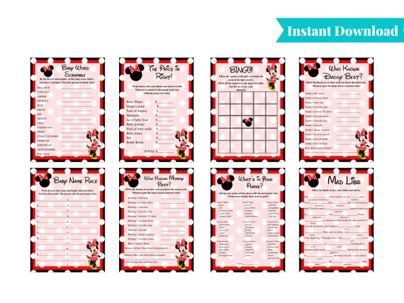 Minnie Mouse Printable Games