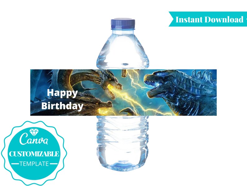 Godzilla Welcome Sign Godzilla Birthday King of Monsters | Etsy