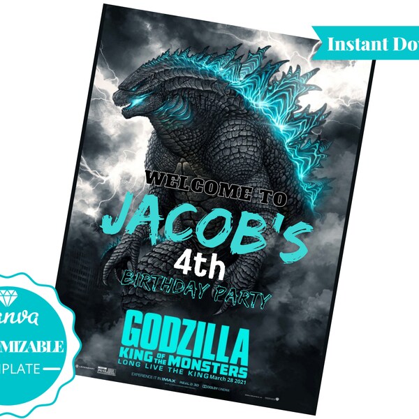 Godzilla Sign - Etsy