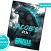 Godzilla Welcome Sign Godzilla Birthday King of Monsters Digital ...