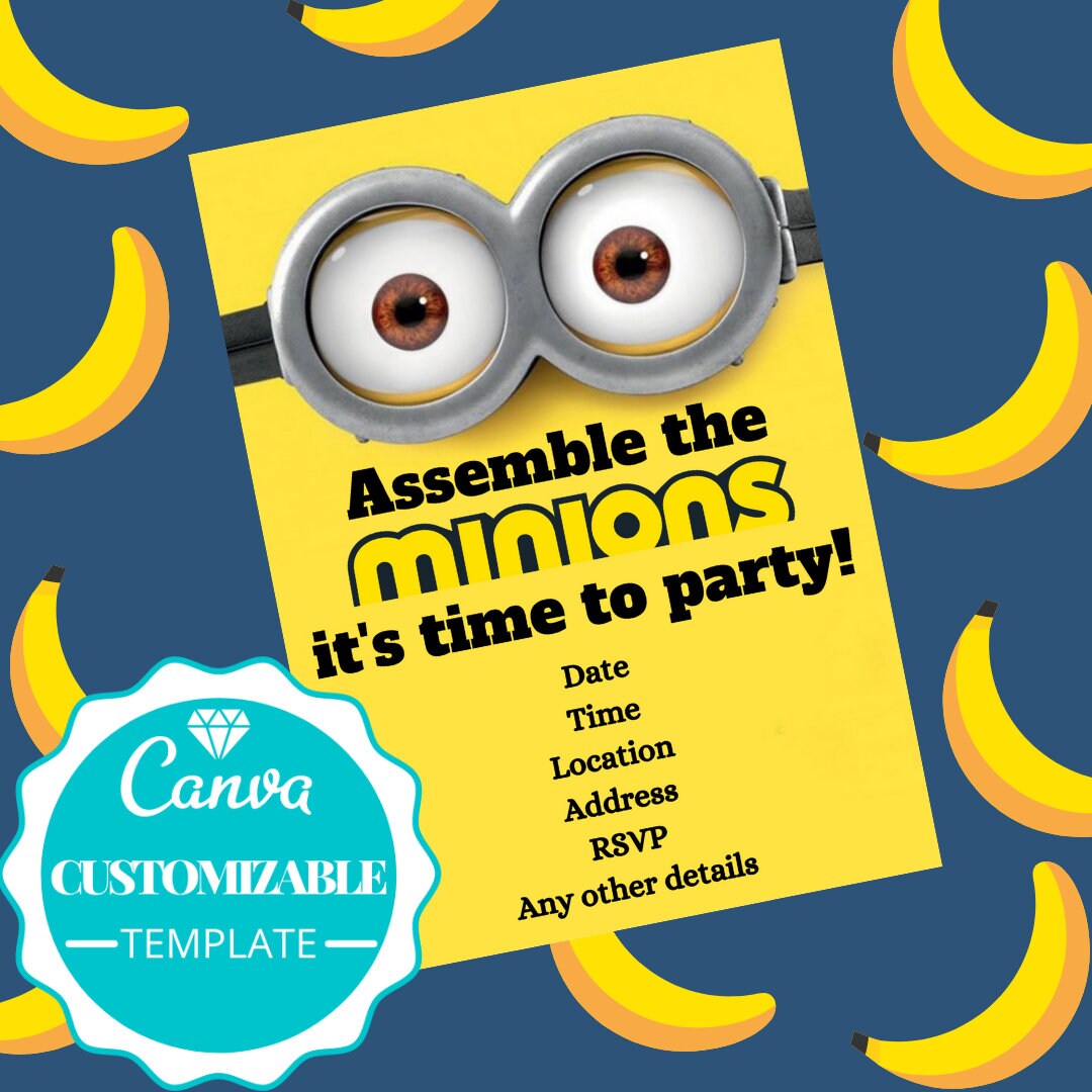 Minion Water Bottle Label Minion Water Bottle Wrapper | Etsy