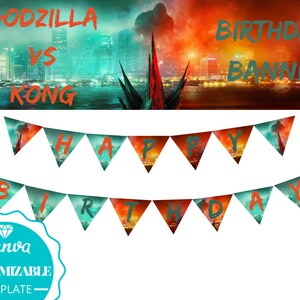 Godzilla Vs. Kong Water Bottle Label King of Monsters | Etsy