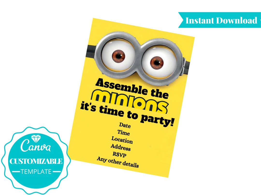 Minions Invitation | Minions Birthday | Despicable Me | Digital ...