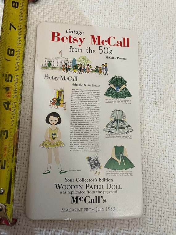Vintage Betsy Mccall From the 1950's Wooden Backed Card - Etsy