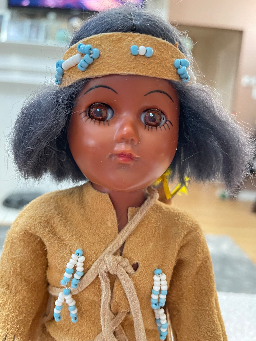 Indigenous People / Native American Doll - Suede Outfit Wearing ...