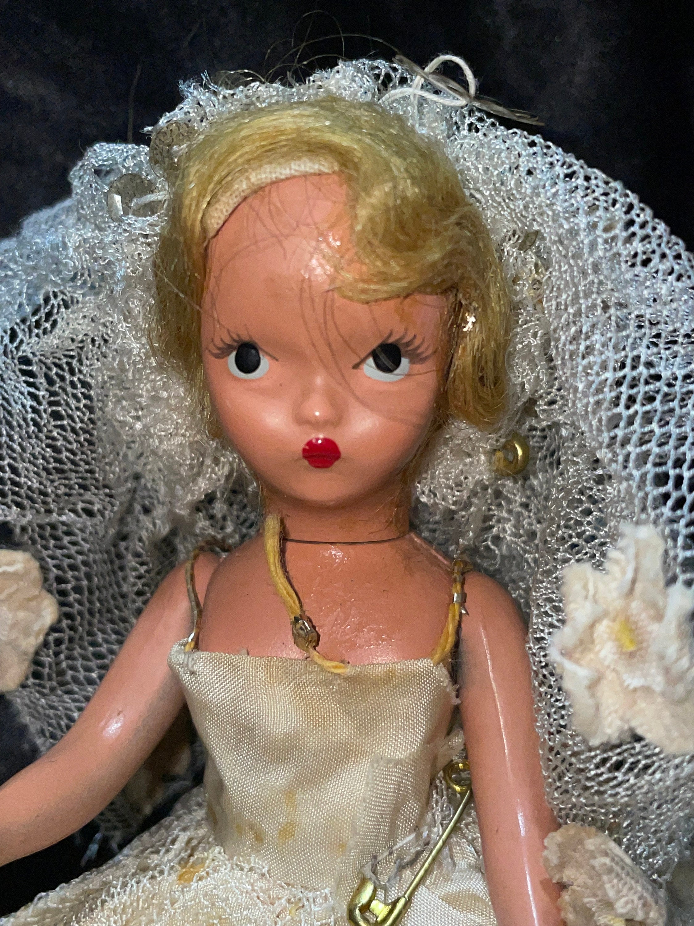Nancy Ann Blond Story Book Storybook Doll 6 Inches Tall Wearing Wedding ...