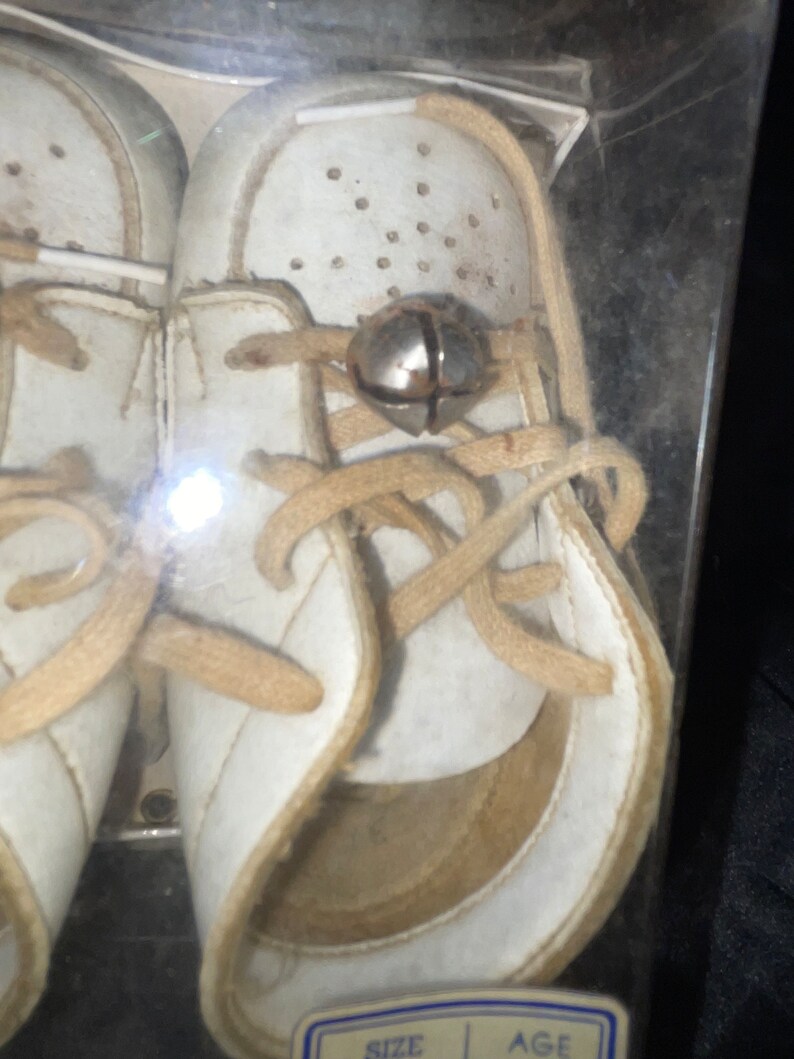 Vintage White Baby Shoes - Doll Shoes With Laces and Bells - Etsy