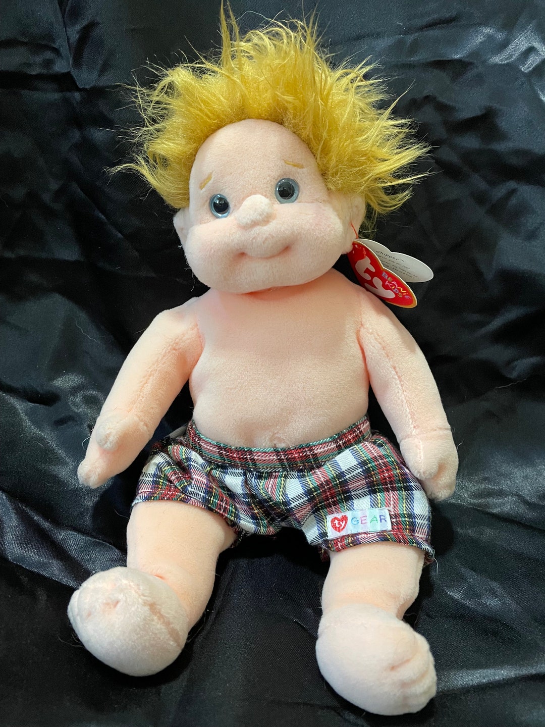 Vintage 1997 TY Bean Filled Beanie Kids Chipper Doll With Birthday of ...