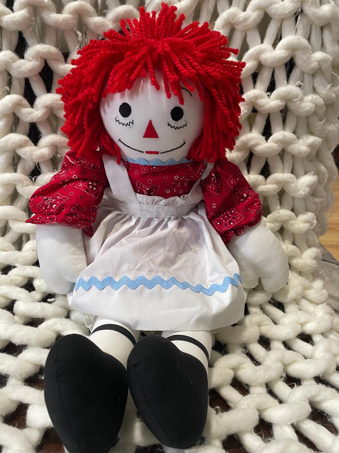 Large Raggedy Ann Doll - Etsy