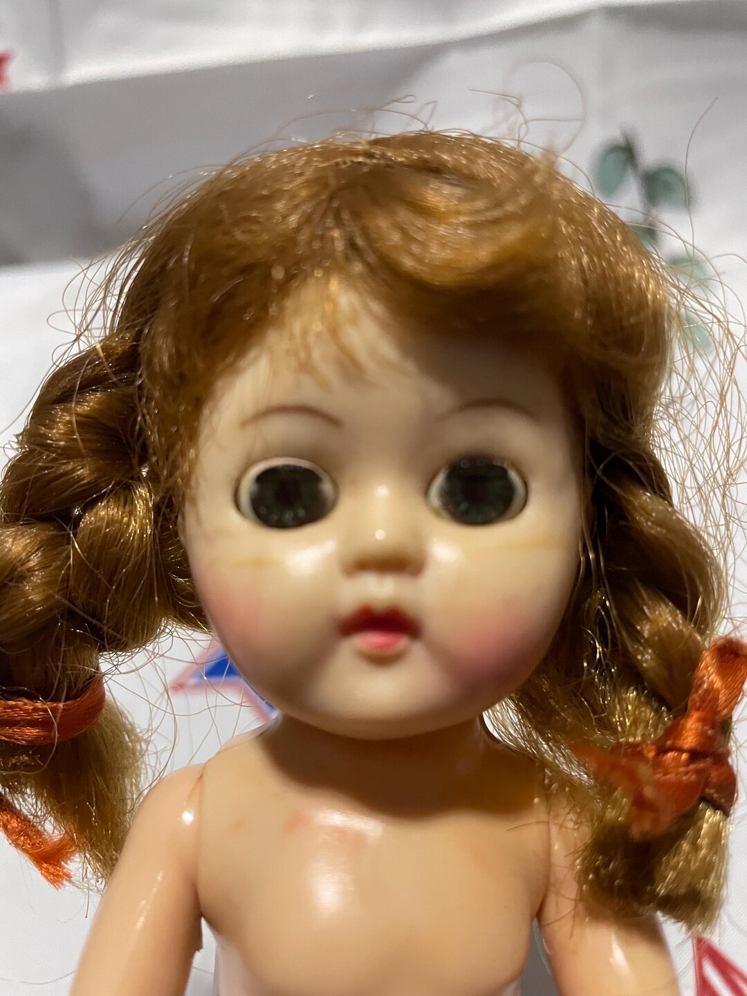 Vintage 1950’s Large Eyed Ginger Walker Doll With Brown Braided Hair - Etsy